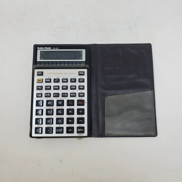 VINTAGE RADIO SHACK EC-4017 10 Digit Scientific Calculator + Case Works Retro EUR 18,47 ...