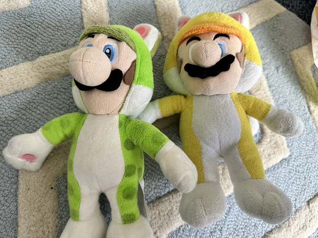 SUPER MARIO AND Luigi Cat 3D World Characters - x2 Soft Toys £7.00 ...