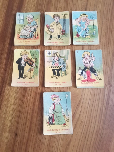 ANCIEN JEUX DE CARTES DES 7 FAMILLES DEBUT 20 EME " LES METIERS ...