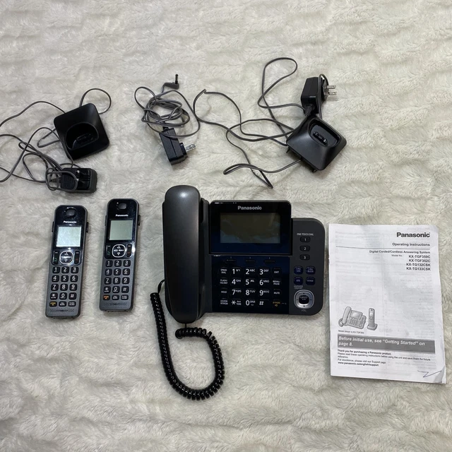 RÉPONDEUR NUMÉRIQUE FILAIRE/SANS fil Panasonic KX-TGF350C système 2 combinés EUR 42,80 - PicClick FR