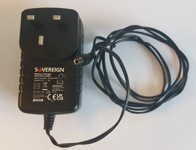CHARGER SMVCH001212000B FOR Sovereign cordless mower 4.0ah battery 2021 ...
