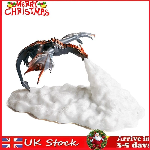 3D PRINTED FIRE/ICE Dragon Nightstand Lamp Night Light USB Charge ...
