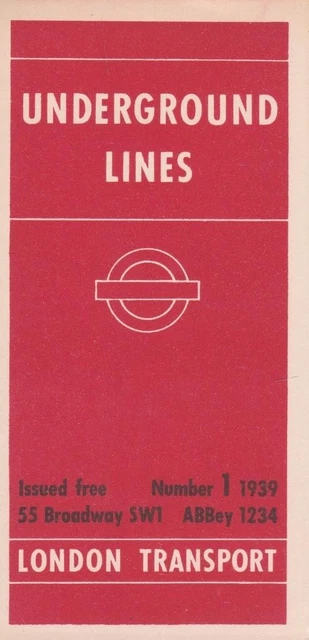 LONDON UNDERGROUND TUBE Map 1939 NO.1 £39.99 - PicClick UK