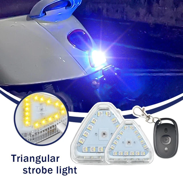 LED SAFETY WARNING Triangle 3rd Strobe Flashing Blink Tail AU New Brake ...