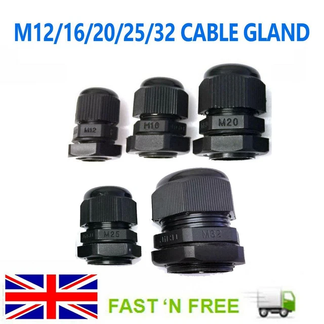 Avartek Waterproof Junction IP68 Waterproof Cable Gland Kit – Black ...