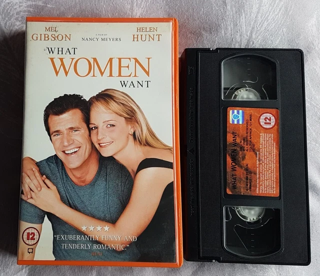 WHAT WOMEN WANT (VHS)BIG BOX - Mel Gibson + Helen Hunt + Marisa Tomei ...