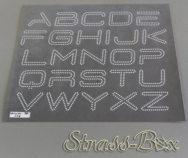 ALPHABET VERSION 9 Laying Stencil Stone Size Selectable for Hotfix ...