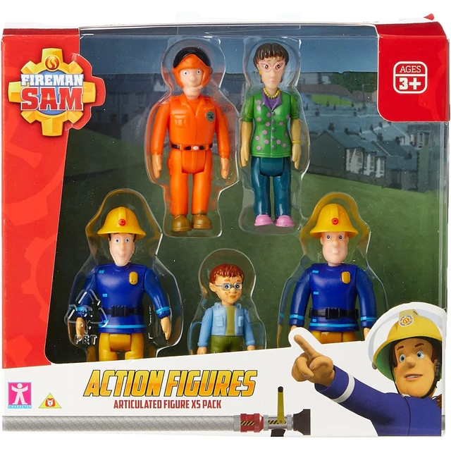 FIREMAN SAM ACTION Figures 5-pack Poseable £12.00 - PicClick UK