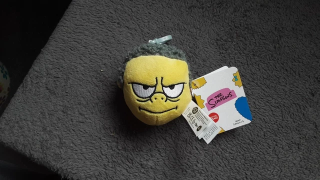 THE SIMPSONS MOE Szyslak Plush Toy With Silver Grey Plastic Clip £2.77 ...