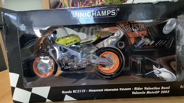 MINICHAMPS MOTO 1/12 rossi Valencia Moto GP 2003 Repsol Honda Team ...