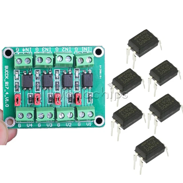 4-CHANNEL PC817 VOLTAGE Converter Optocoupler Isolation Module PC817 DIP-4 SHARP £1.27 - PicClick UK