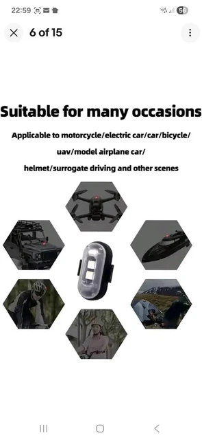 REMOTE CONTROL STROBE Light, Wireless Led Lights for Car, 8 Colors ...