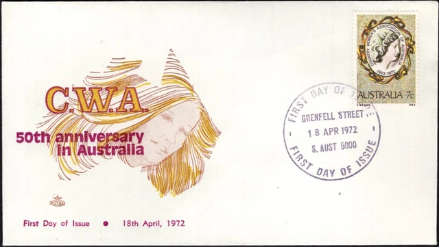 1972 AUSTRALIA 50TH Anniversary Of The CWA Royal Unaddressed FDC, VGC ...