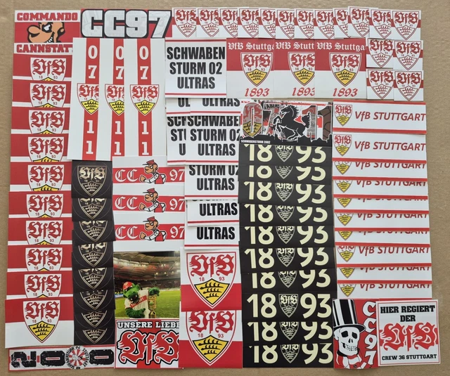 80 ULTRAS VFB Stuttgart Cannstatter Kurve Aufkleber Sammlung CC97 ...