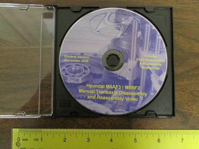 HYUNDAI M5AF3 + M5BF2 Manual Transaxle Assembly/Disassembly Video On CD ...