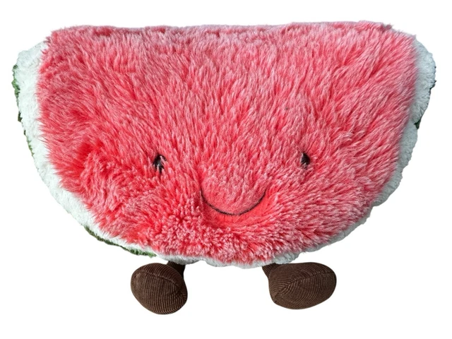 JELLYCAT MEDIUM AMUSEABLE Watermelon Slice - Fluffy Melon Soft Toy 11 ...