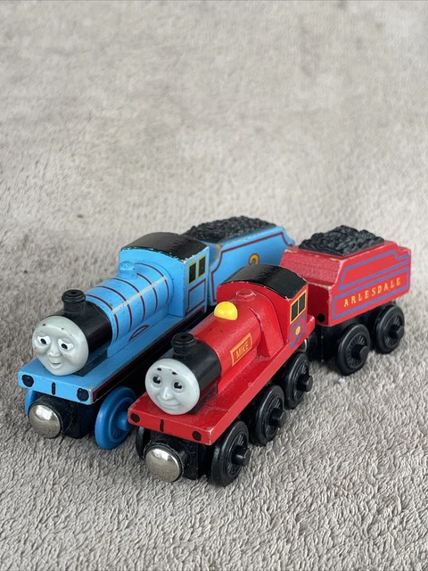 THOMAS THE TANK Engine And Friends Wooden Train MIKE & EDWARD £29.99 ...
