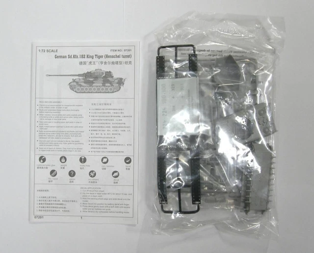 [LEICHT ZERKRATZTER UMKARTON] 1/72 Trumpeter German King Tiger ...