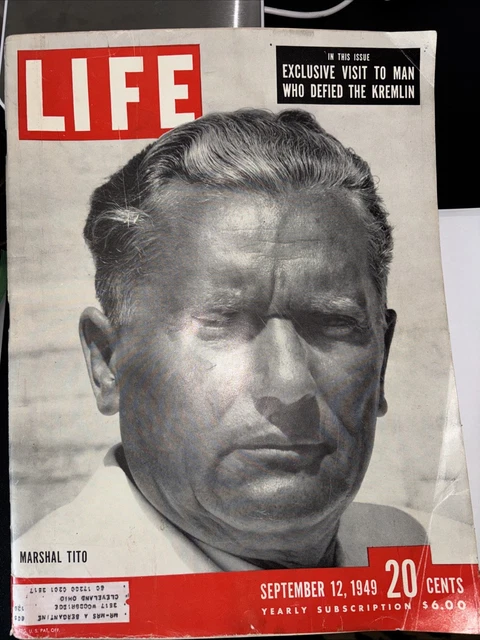 LIFE MAGAZINE SEPTEMBER 12, 1949 Marshal Tito Cover. £9.85 - PicClick UK