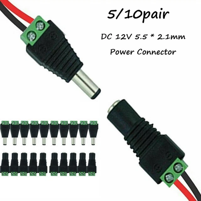 PROFESSIONAL GRADE DC Male Female Power Connector Adapter Cable for ...