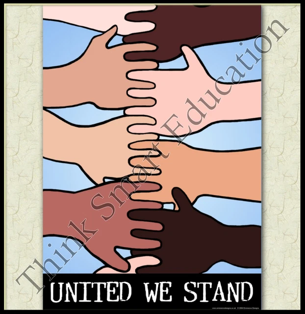 SMILEY DIVERSITY INCLUSION UNITY SCHOOL EDUCATIONAL POSTER A3 SIZE 11.7 ...