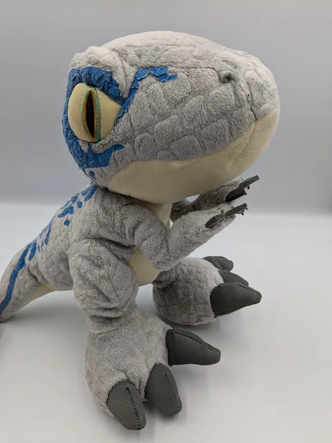 JURASSIC WORLD CAMP Cretaceous Chunky Blue Raptor Plush Toy 12” Posh £ ...