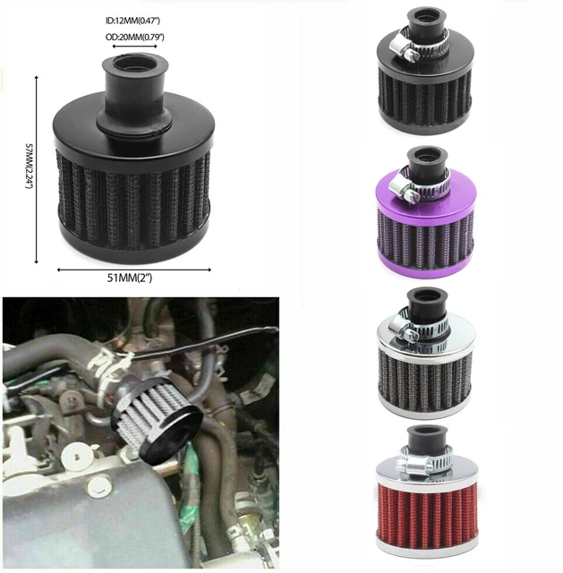 NEW 12MM COLD Air Intake Filter Turbo Vent Crankcase Car Breather Valve ...