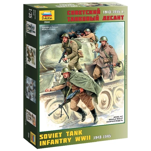 SOVIET TANK CREW INFANTRY 1943-1945 KIT 1:35 Zvezda Kit Figure Militari ...