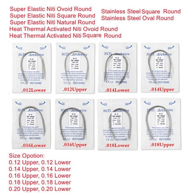 10X DENTAL ORTHO Heat Thermal Activated Niti Arch Wire Round Natural Upper/Lower $28.94 ...