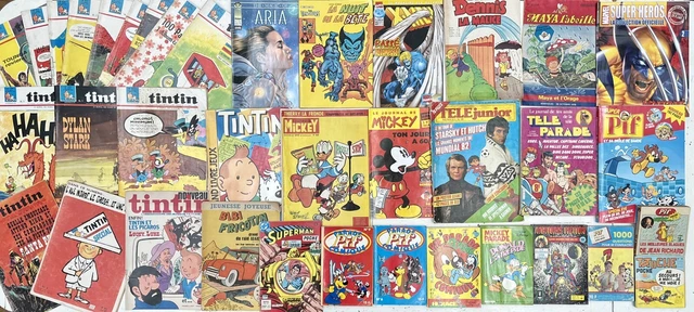 LOT 30+ PÉRIODIQUE/PETIT format : Pif parade, Mickey, Comics, Marvel ...