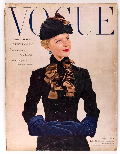 JEAN PATCHETT GEORGE Barbara Bush FELIKS TOPOLSKI Vogue US August 1948 ...
