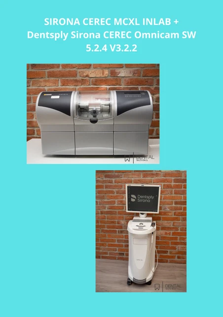 SIRONA CEREC MCXL INLAB + Dentsply Sirona CEREC Omnicam SW 5.2.4 CAD ...