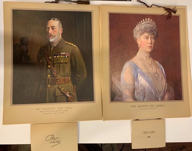 KING GEORGE V, Queen Mary, Tuck CALENDARS 1936, with envelopes $150.00 ...
