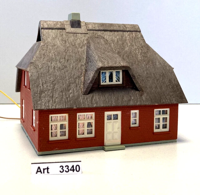 KIBRI B-8230 H0 Fischerhaus mit Reetdach, Beleuchtung, 1:87, sehr ...