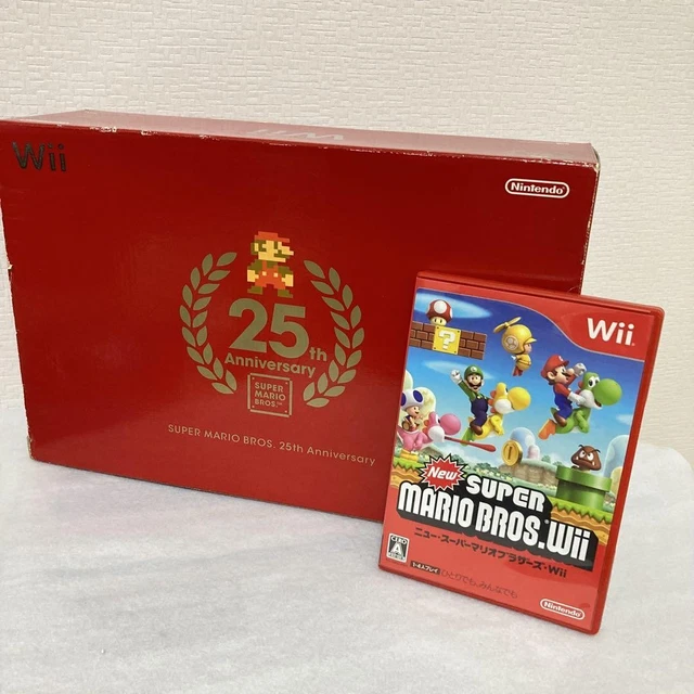 NINTENDO WII SUPER Mario Bros 25th Anniversary Red Console Limited ...