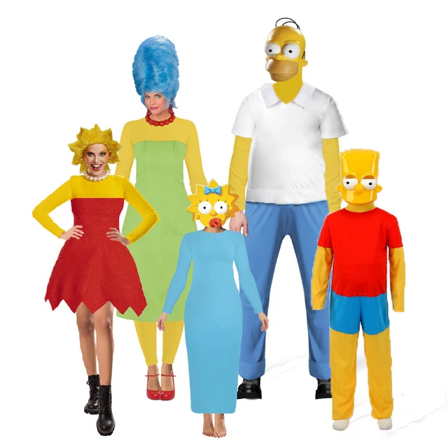 CUSTOMIZED SIMPSONS CARTOON Cosplay Outfit Parent-child Matching Stage ...