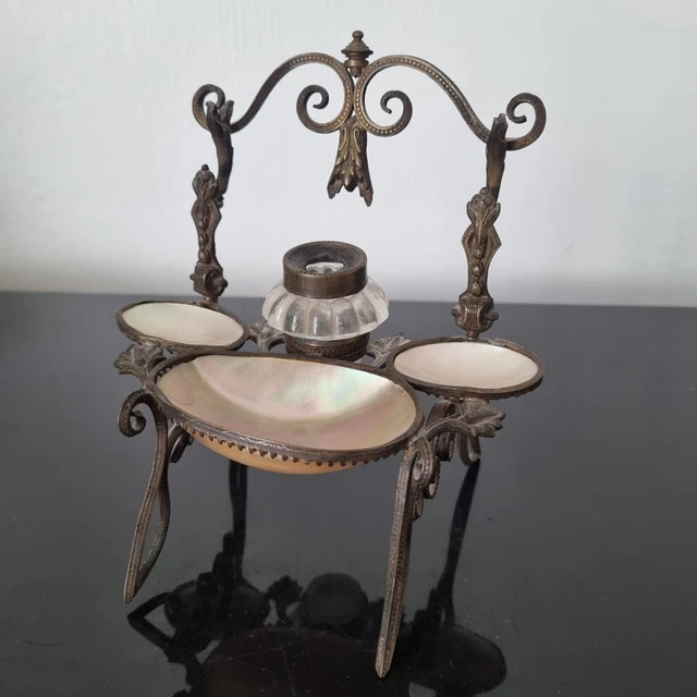 ENCRIER NACRE XIXÈ Napoléon III Porte Montre Palais Royal EUR 124,00 ...