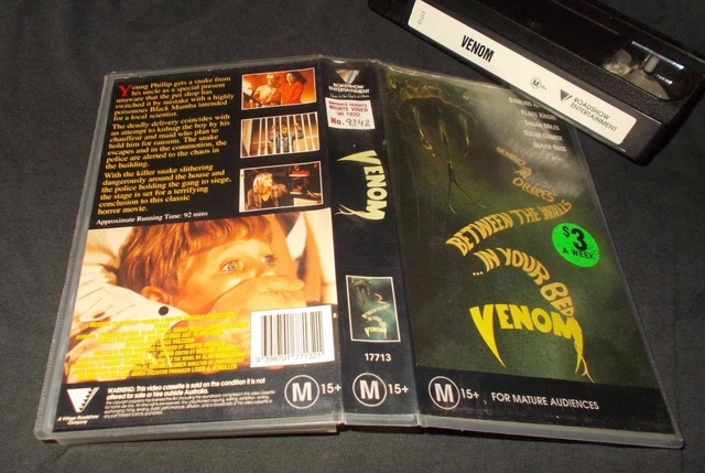 VENOM VHS PAL Small Box Klaus Kinski Oliver Reed $26.99 - PicClick AU