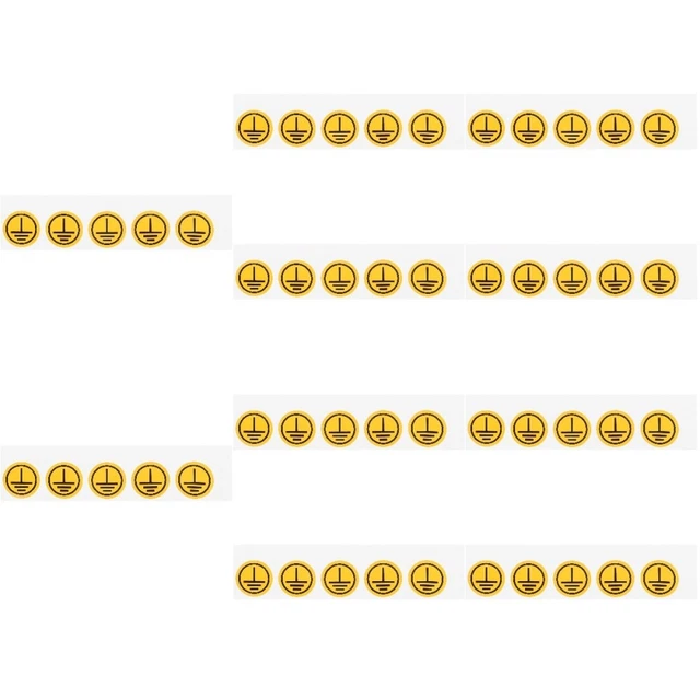 10 SHEETS GROUND Symbol Stickers Earth Labels Grounding Electrical ...