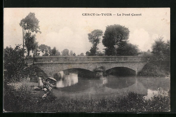 CPA CERCY-LA-TOUR, LE Pont Canot EUR 5,00 - PicClick FR