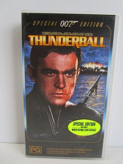 007 JAMES BOND, Thunderball, VHS Tape, Sean Connery, Vintage Video, Movie PG £13.02 - PicClick UK