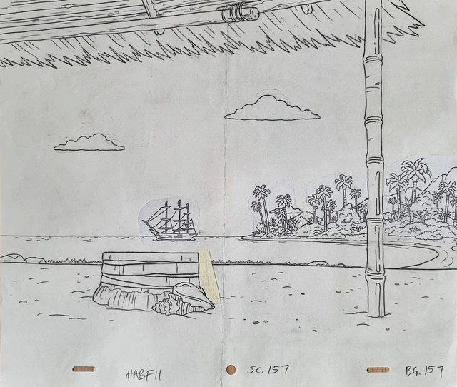 RARE SIMPSONS TV Show Original Background Animation Art Cel Drawing ...