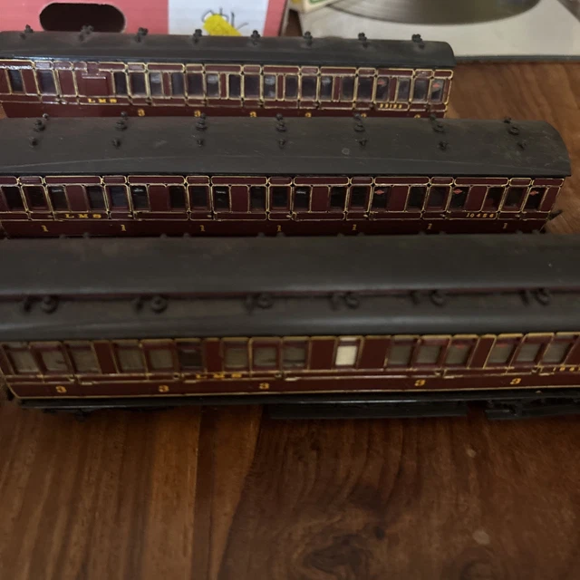 RATIO KIT BUILT job lot of6 LMS MAROON MAINLINE EXPRESS COACH spares or ...