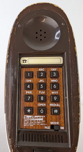 TELEMANIA MALLARD DUCK PHONE Decoy Wood Vintage 1990 UNTESTED Jersey ...