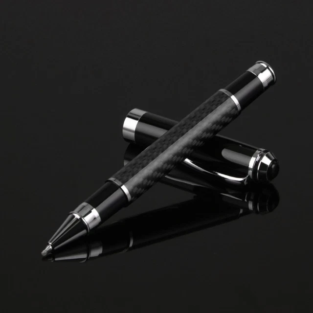 CARBON FIBER SIGNATURE Gel Ballpoint Pen Black Ink Business Writing ...