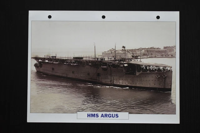 ATLAS NAVAL SHIP HMS Argus 1916 Light Aircraft Carrier Photo Print Maxi ...