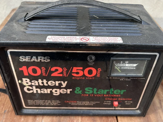 VINTAGE SEARS 10/2/50 Amp-12 Volt Battery Charger & Engine Starter $54. ...
