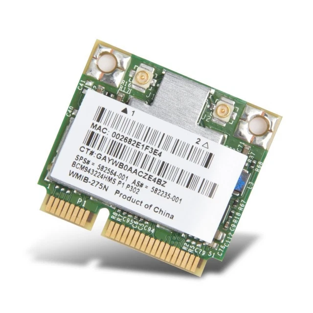 BROADCOM BCM943224HMS WIRELESS wifi mini pcie Card for HP 582564-001 ...