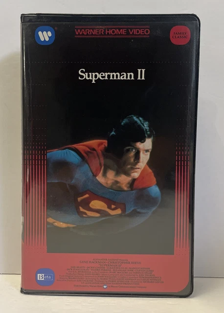 SUPERMAN II 2 Christopher Reeve Warner Clamshell Beta Betamax Not VHS £ ...