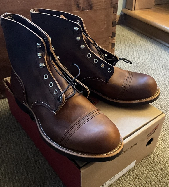 NEW RED WING 8085 Iron Ranger Copper Rough And Tumble Size 9D Boots £ ...